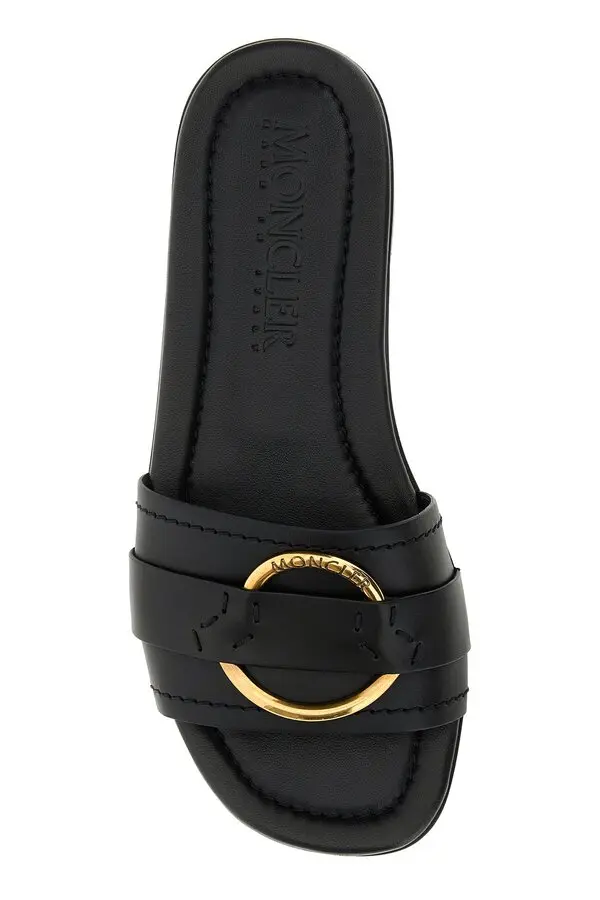 Moncler Leather Bell Slippers