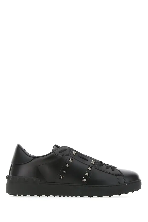 Valentino Garavani Rockstud Untitled Leather Sneakers - Black