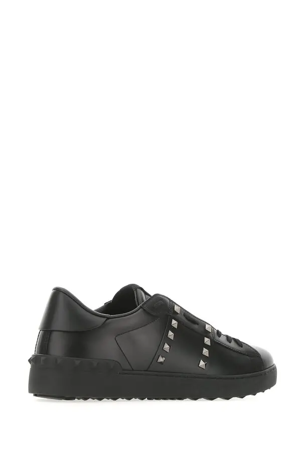 Valentino Garavani Rockstud Untitled Leather Sneakers - Black