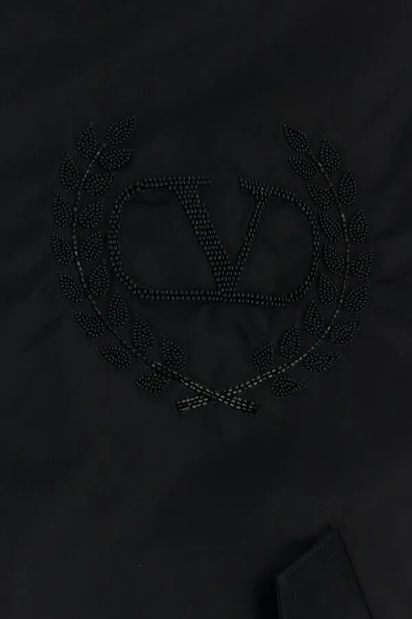 Valentino Garavani Nylon Bomber Jacket With Sequined Embroidery