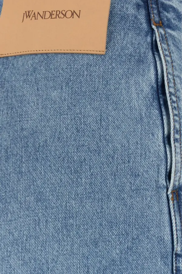 JW Anderson Layered Denim Skirt With Contrast Logo Label