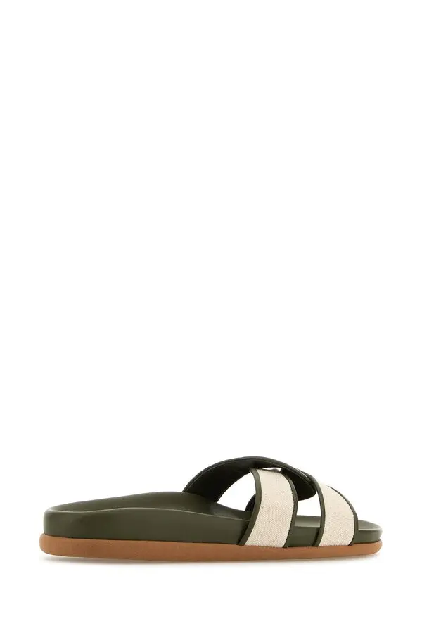 ANCIENT GREEK SANDALS Canvas Desmos Slip-on Slides - White