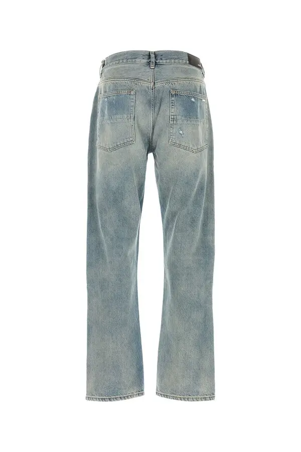 Amiri Stonewashed Denim Jeans With Repaired Rips