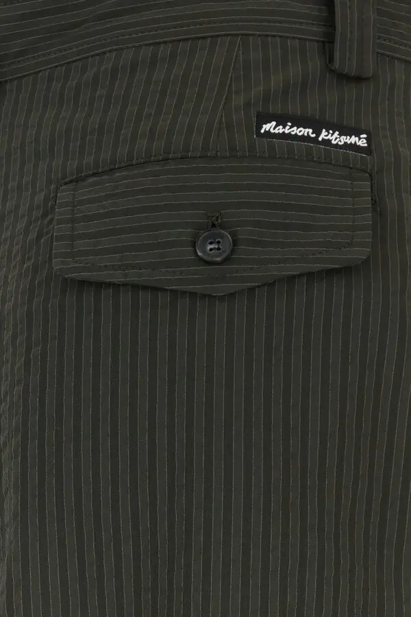 Maison Kitsuné Embroidered Polyester Blend Trousers