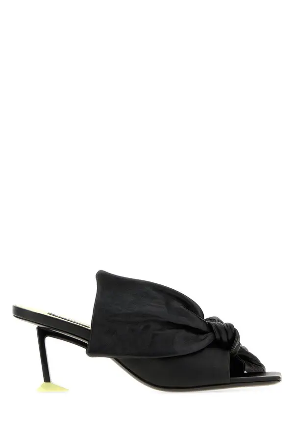 Givenchy Leather Boudoir Mules With Bow Detailing