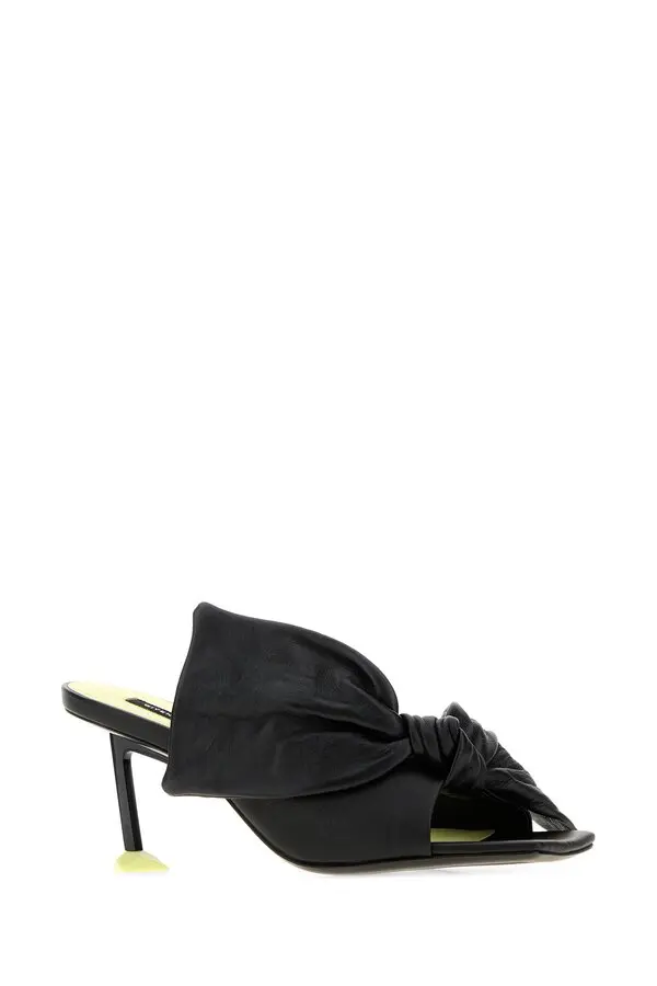 Givenchy Leather Boudoir Mules With Bow Detailing