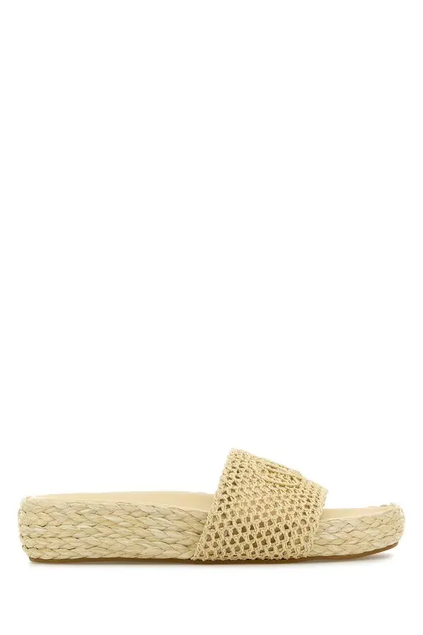 Chloé Isla Raffia Slide Slippers