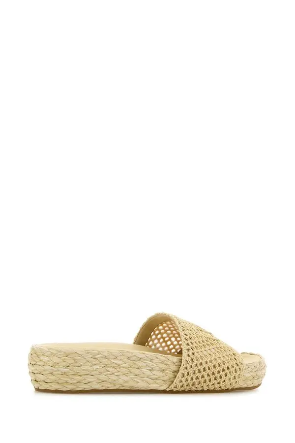 Chloé Isla Raffia Slide Slippers