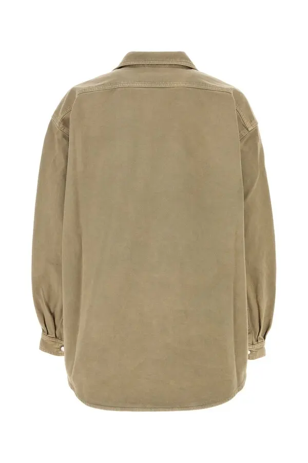 1989 STUDIO Army Denim Oversize Shirt - Green