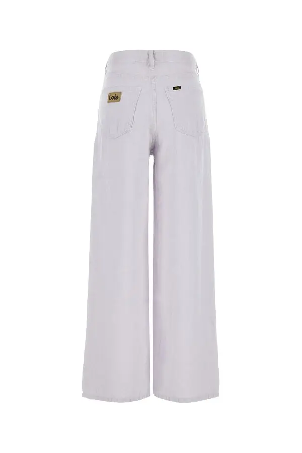 LOIS Lilac Linen Wide-leg Trousers