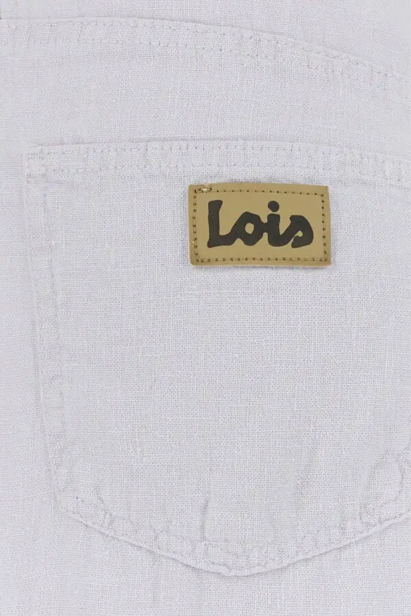 LOIS Lilac Linen Wide-leg Trousers