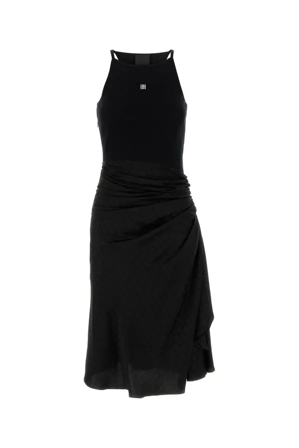 Givenchy Stretch Cotton Dress With Logo Embroidery And 4g Metal Detail