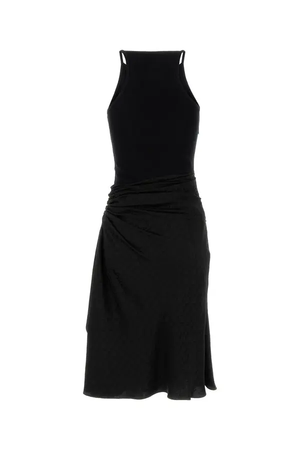 Givenchy Stretch Cotton Dress With Logo Embroidery And 4g Metal Detail