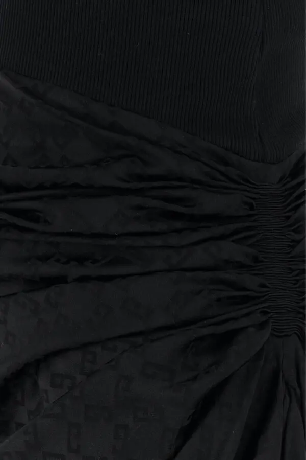 Givenchy Stretch Cotton Dress With Logo Embroidery And 4g Metal Detail