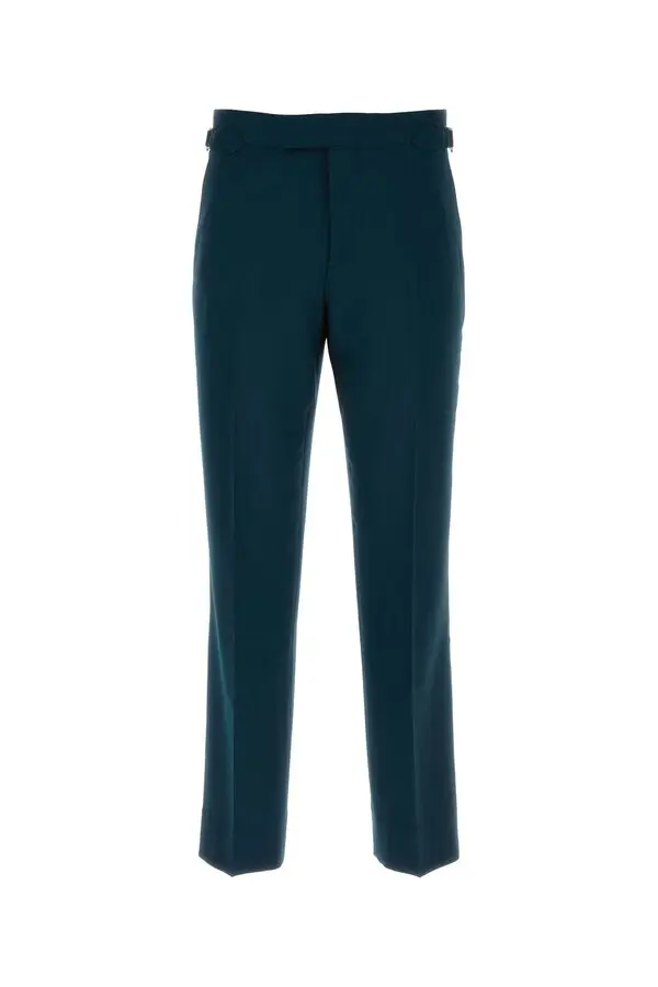 VIVIENNE WESTWOOD Petrol Wool Sang Trousers - Blue