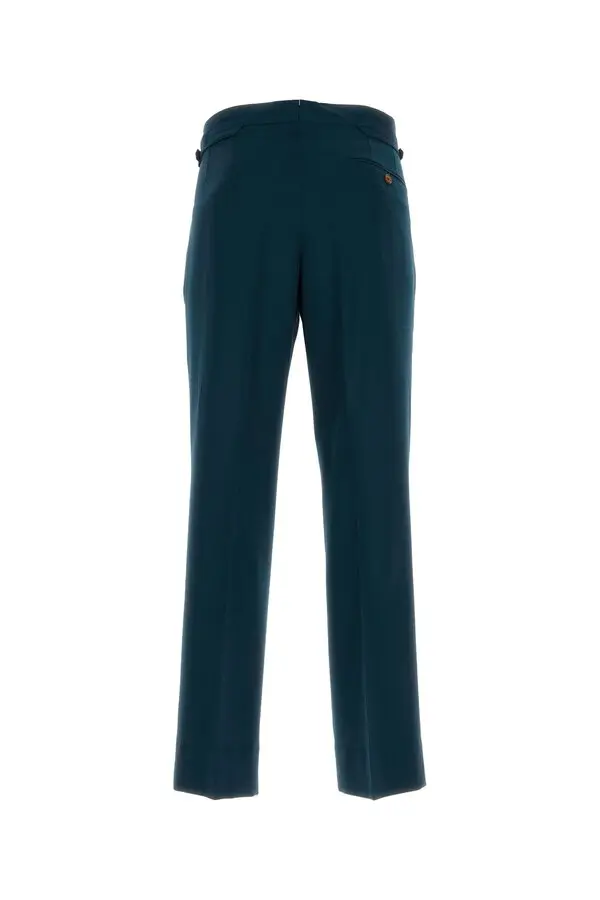 VIVIENNE WESTWOOD Petrol Wool Sang Trousers - Blue