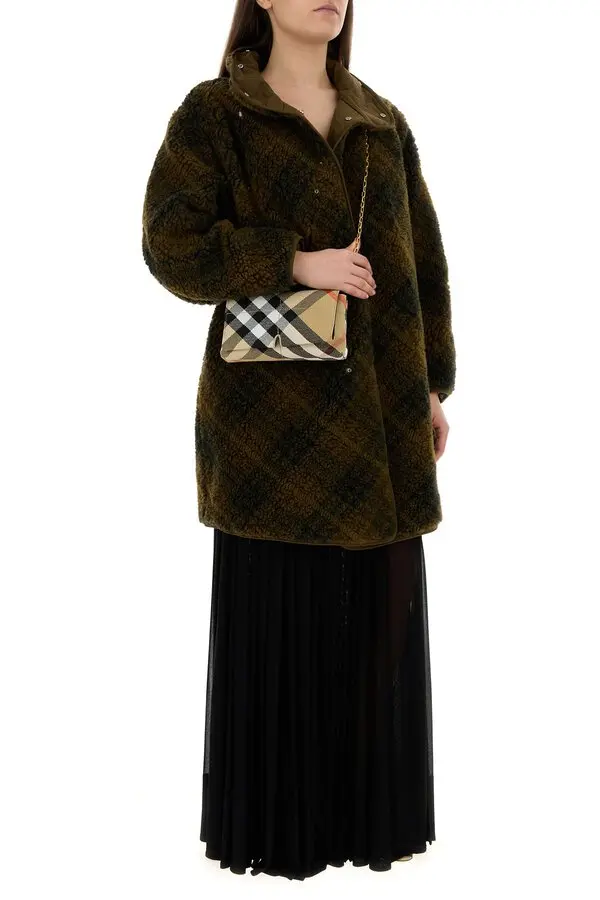 Burberry Pleated Viscose Crepe Skirt With Equestrian Knight Detail