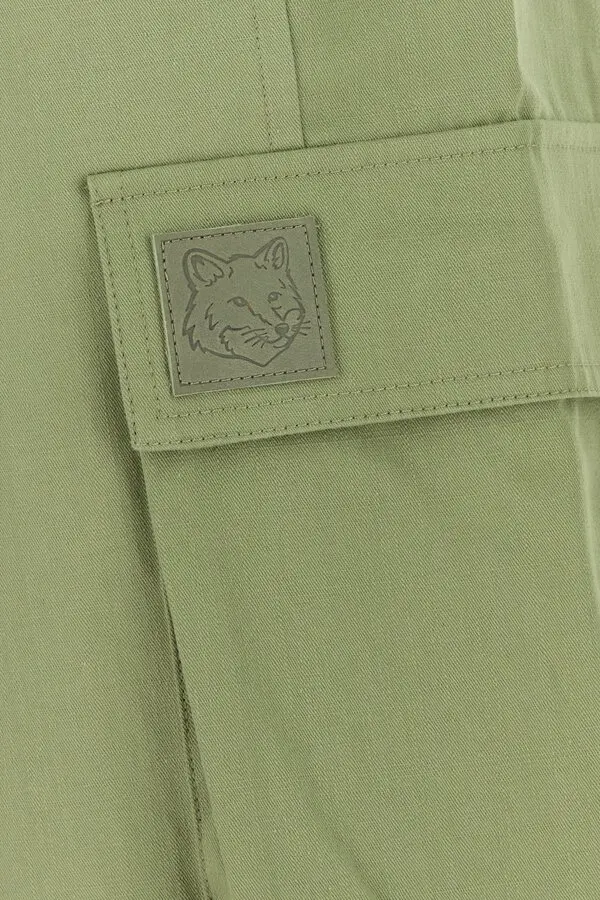 Maison Kitsuné Cotton Bermuda Shorts With Logo Detail