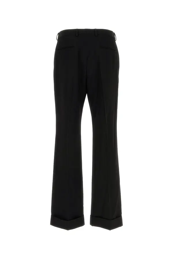Valentino Garavani Wool Trousers With Central Ironed Pleats