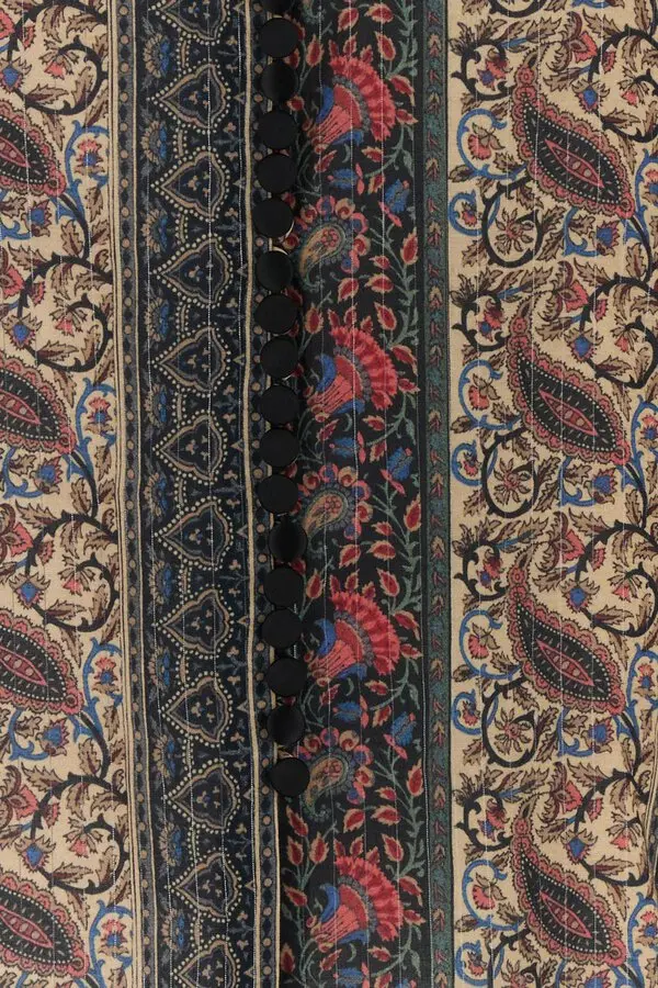 Valentino Garavani Printed Cotton Blend Blouse