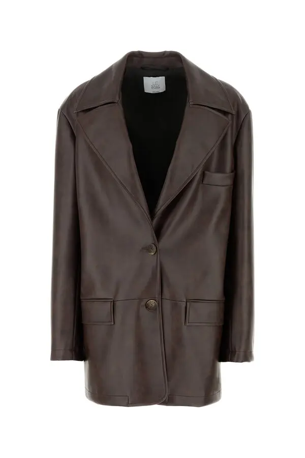LE SULLY STUDIO Synthetic Leather Blazer