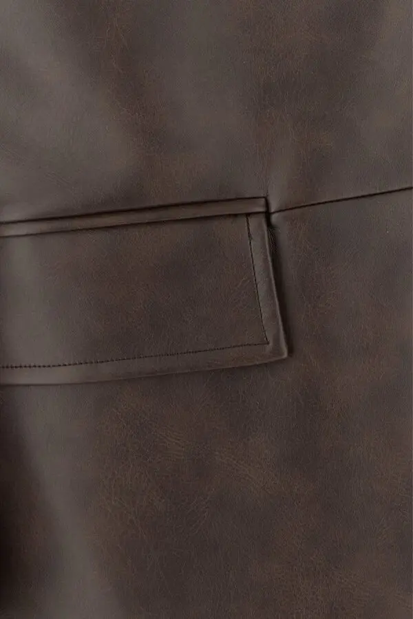 LE SULLY STUDIO Synthetic Leather Blazer