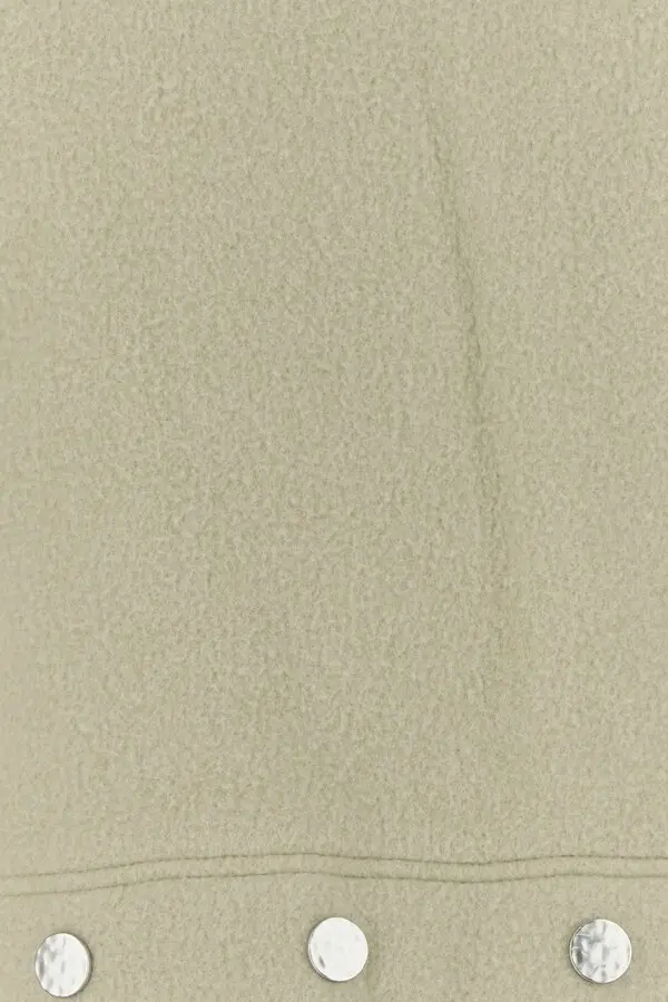 Nanushka Sand Wool Blend Oversize Blouse With Metal Details