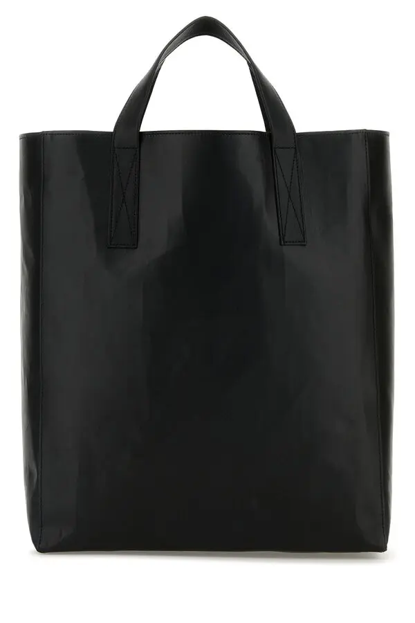 VIVIENNE WESTWOOD Medium Sarah Shopping Bag In Smooth Leather - Black