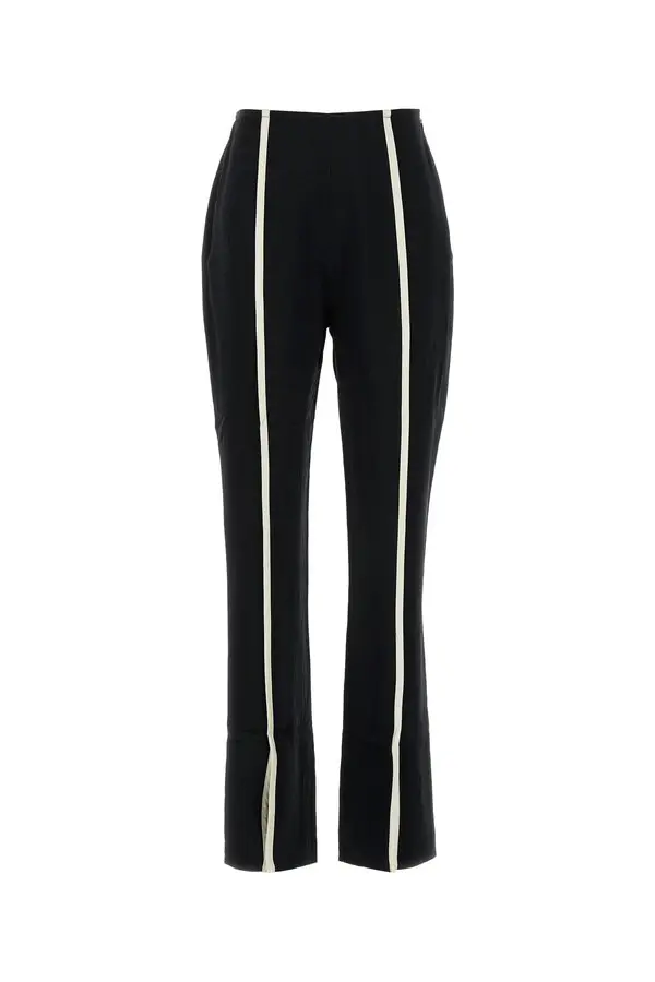 Nanushka Satin Pants With Side Zip And Hem Slits