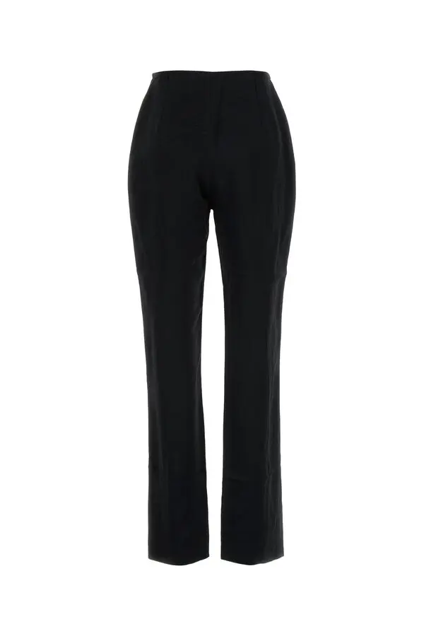 Nanushka Satin Pants With Side Zip And Hem Slits