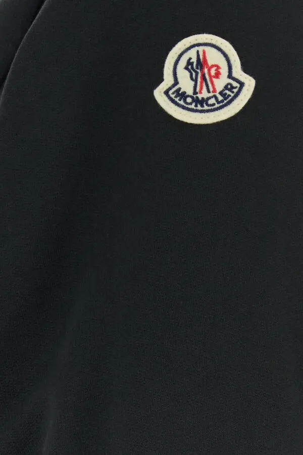 Moncler Cotton Sweatshirt Dress With Tech Fabric Insert