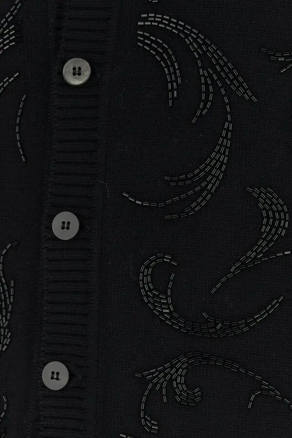 ERNEST W.BAKER Wool Cardigan With Bead Embellishments
