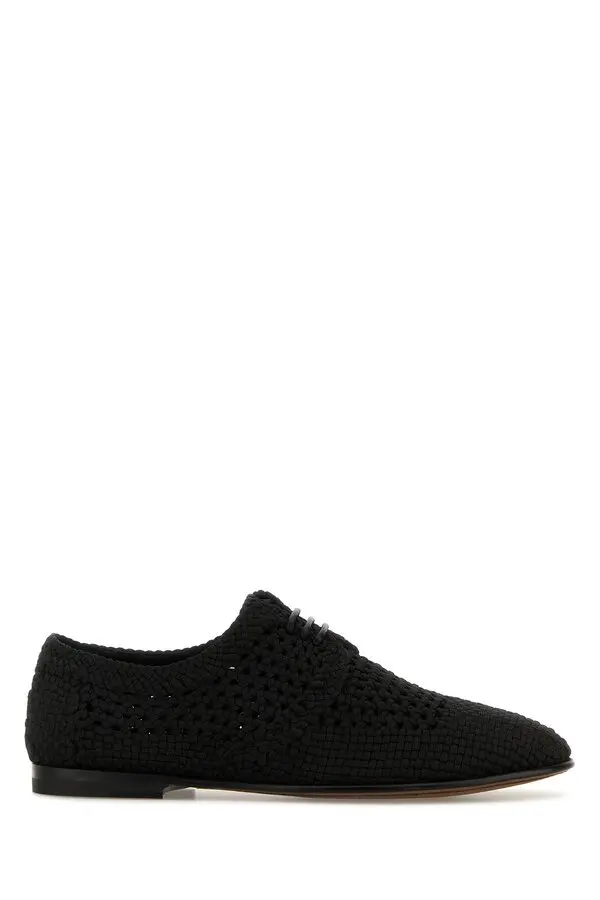 Dolce & Gabbana Crochet Derby Lace-up Shoes - Black