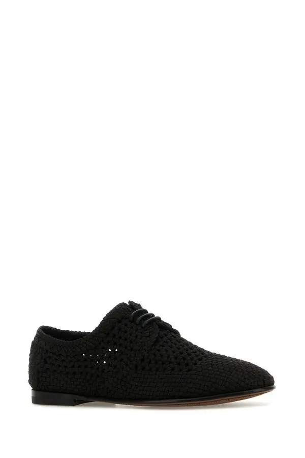 Dolce & Gabbana Crochet Derby Lace-up Shoes - Black