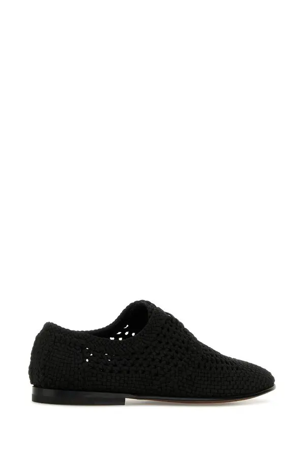 Dolce & Gabbana Crochet Derby Lace-up Shoes - Black