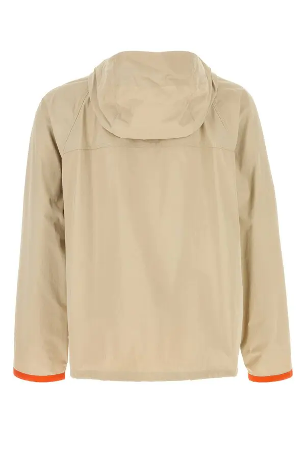 FAY Beige Nylon Windbreaker With Logo Detail