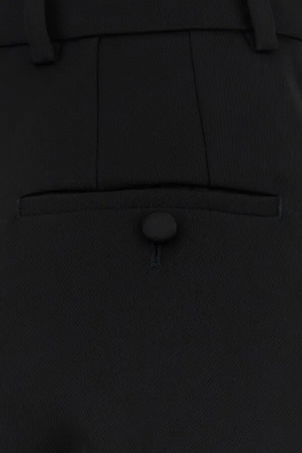 Dolce & Gabbana Wool Tailored Pleated Trousers - Black