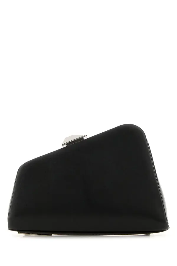 Attico Leather Clutch With Logo