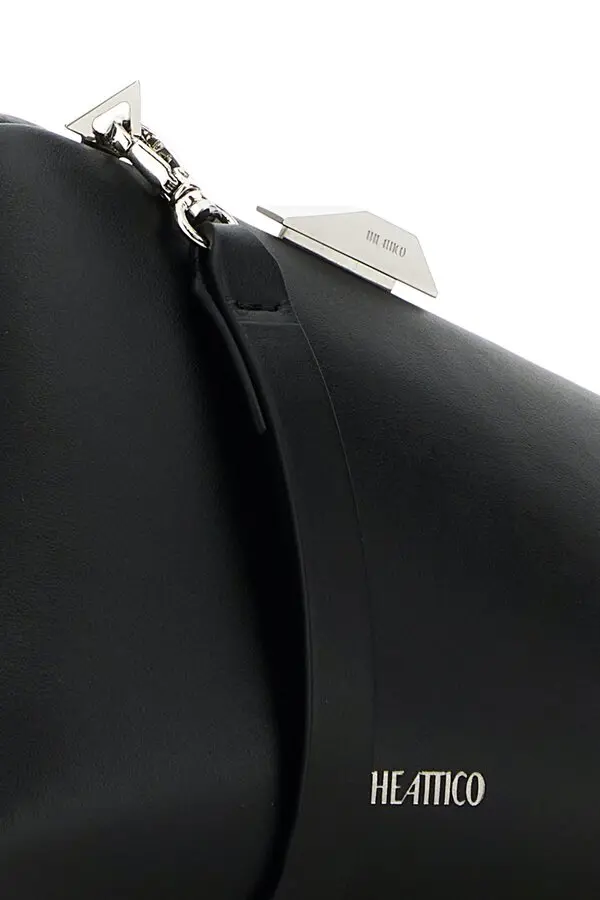 Attico Leather Clutch With Logo