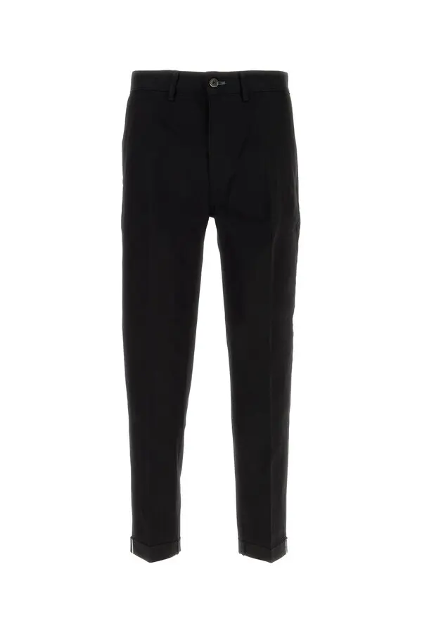 NINE:INTHE:MORNING Stretch Cotton Blend Tailored Trousers With Logo Detail