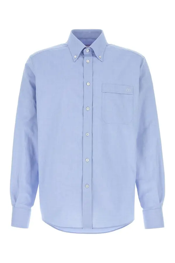 Valentino Garavani Powder Oxford Shirt - Blue