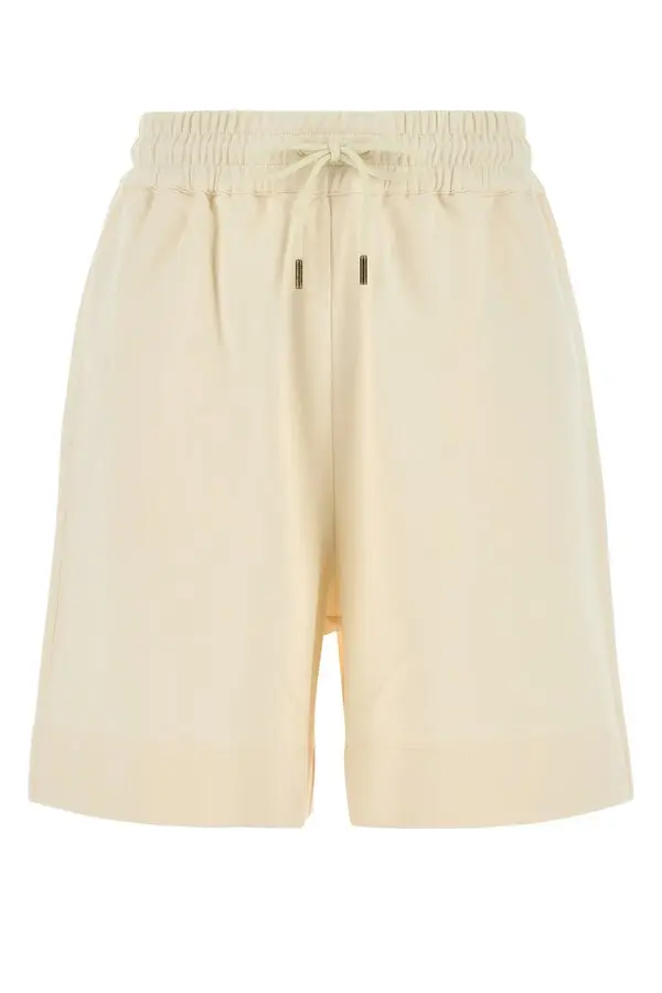 Moncler Cotton Bermuda Shorts With Logo Patch