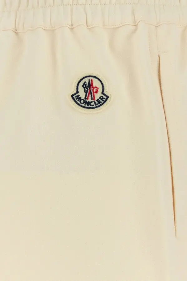 Moncler Cotton Bermuda Shorts With Logo Patch
