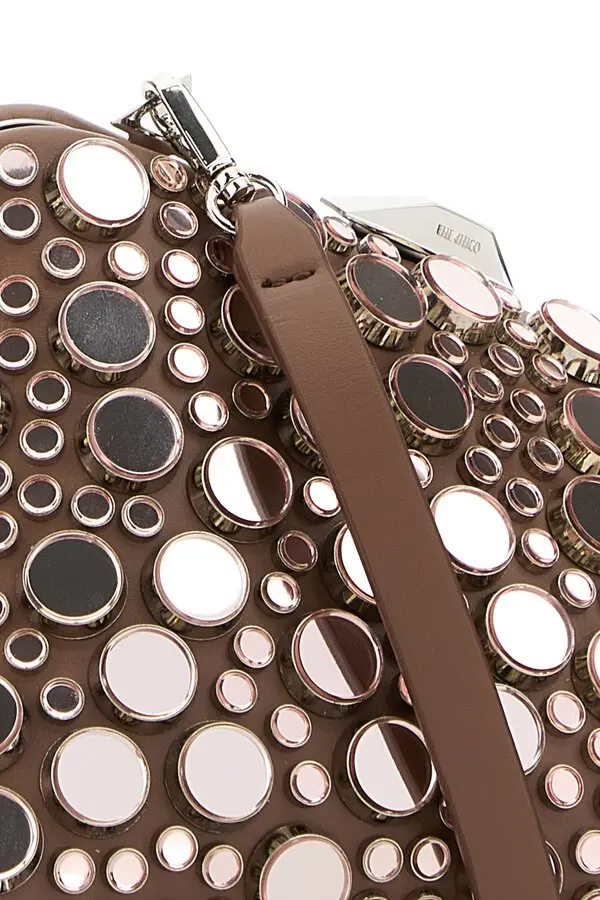 Attico Embellished Leather Clutch