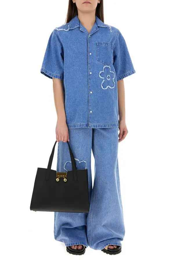 Marni Leather Trunkaroo Shoulder Bag
