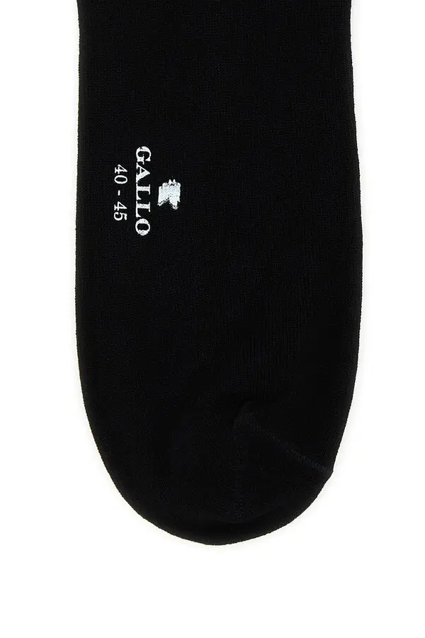 GALLO Stretch Cotton Blend Socks With Contrasting Logo