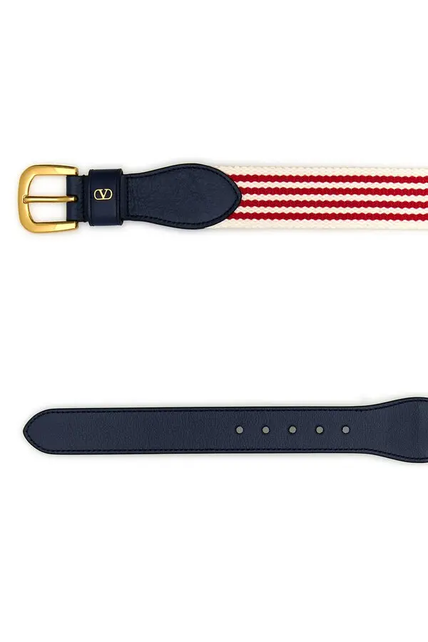 Valentino Garavani Embroidered Fabric Belt