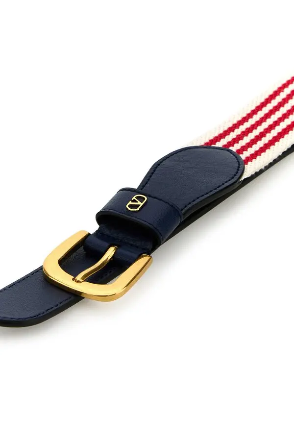 Valentino Garavani Embroidered Fabric Belt