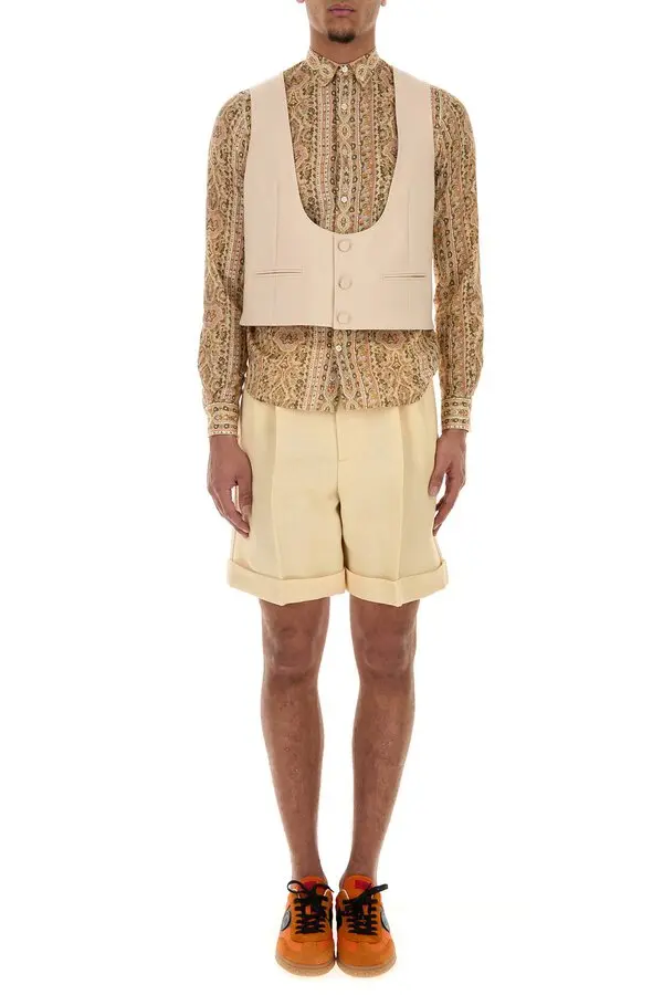 Valentino Garavani Bermuda Shorts With Inverted Pleats