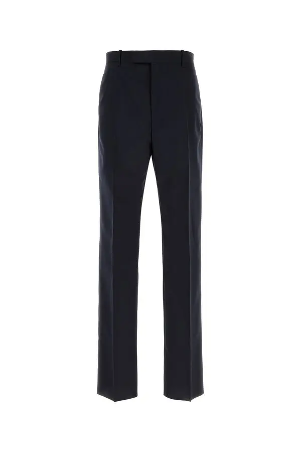 JIL SANDER Midnight Wool Tailored Pants - Blue